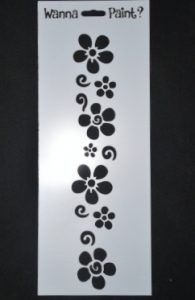 STENCIL DAISY BORDER 30 X 10CM | Wannapaint