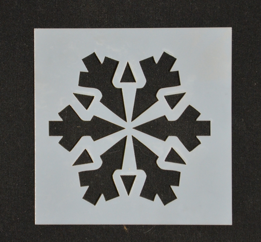 STENCIL SNOWFLAKE 2 10 X 10CM | Wannapaint